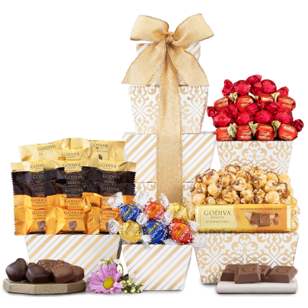 Irresistible Chocolate Gift Tower - Flower & Gift Delivery to Russia ...